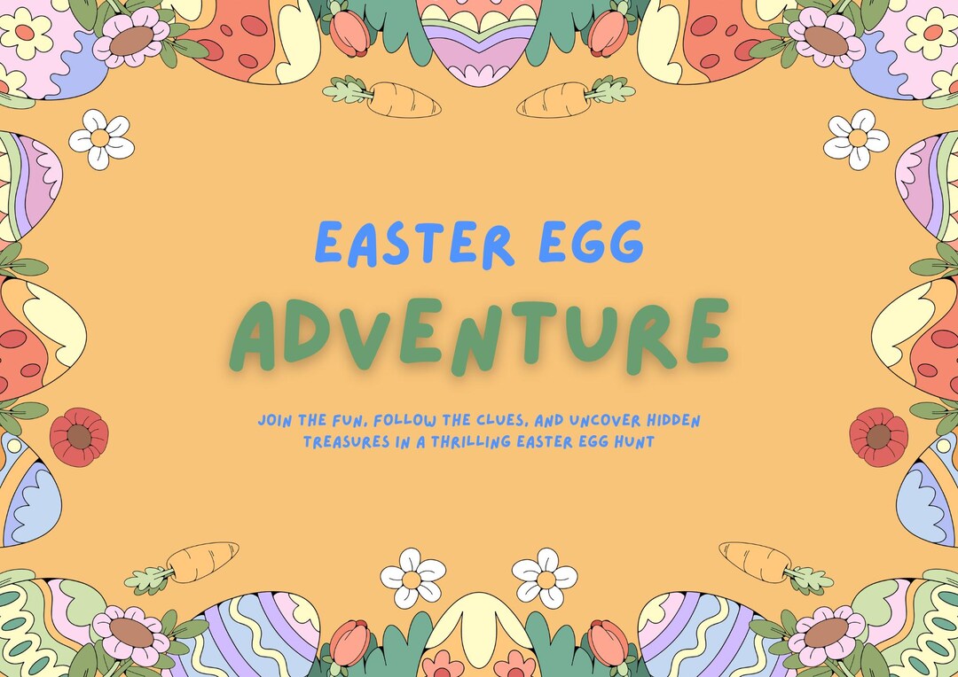 Easter Egg Hunt. PDF Printable. Kids Scavenger Game With Clues - Etsy