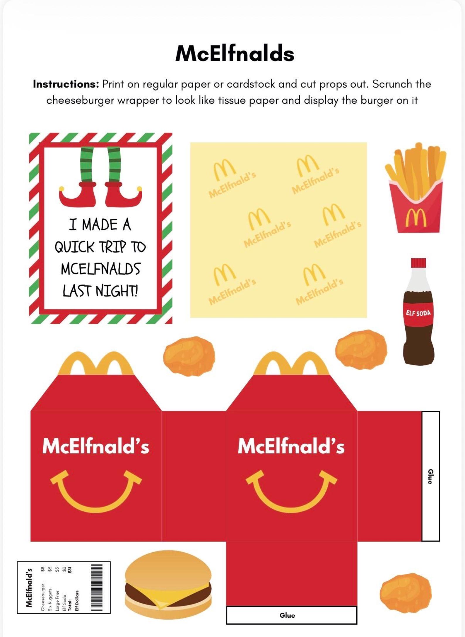 24 Days of Printable Elf Props | Elf Cut Outs | Elf Props | Printable ...