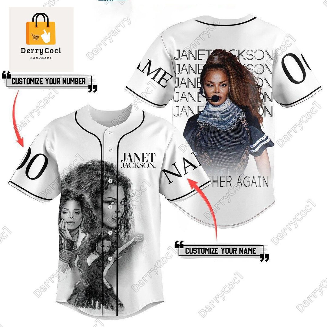 Janet Jackson Signer Baseball Jersey, Janet Jackson Together Again Tour ...