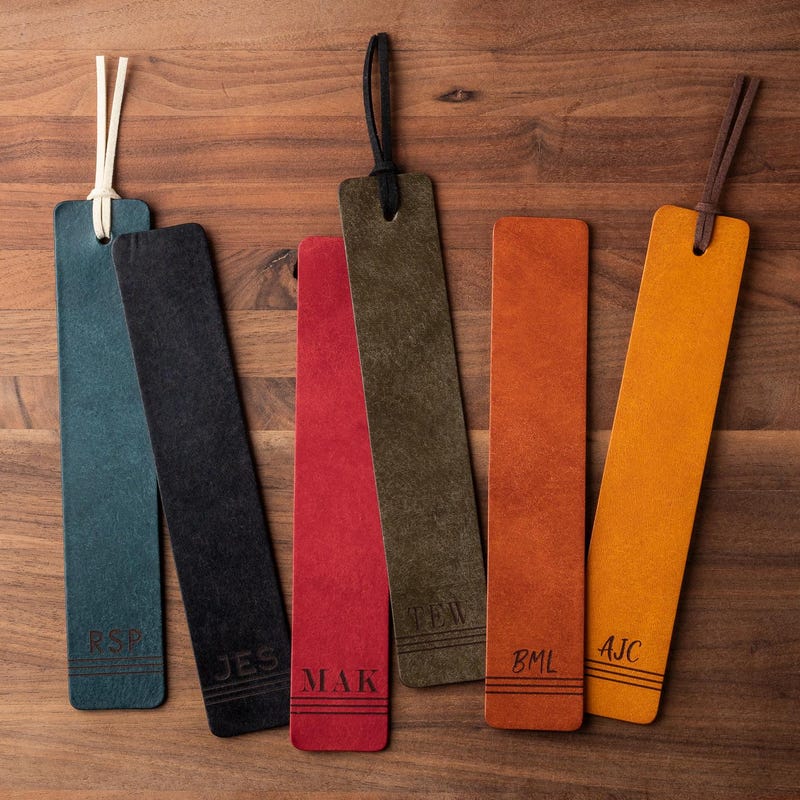 Monogrammed Bookmark - Etsy