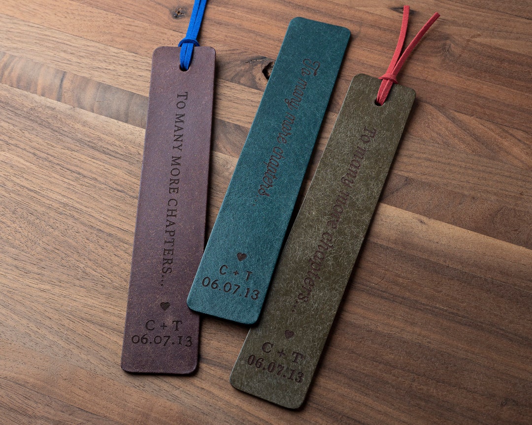 Many More Chapters Leather Bookmark (custom Leather Bookmark ...