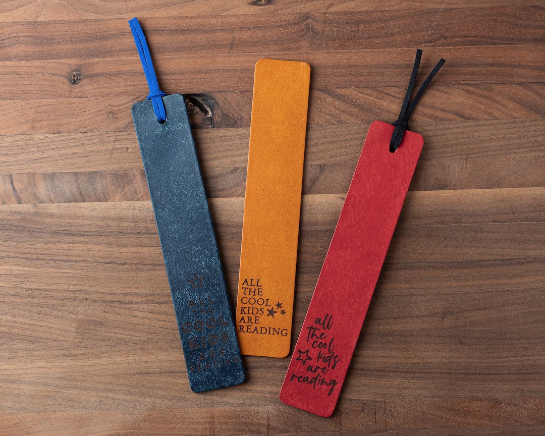 All the Cool Kids Leather Bookmark (custom Leather Bookmark ...