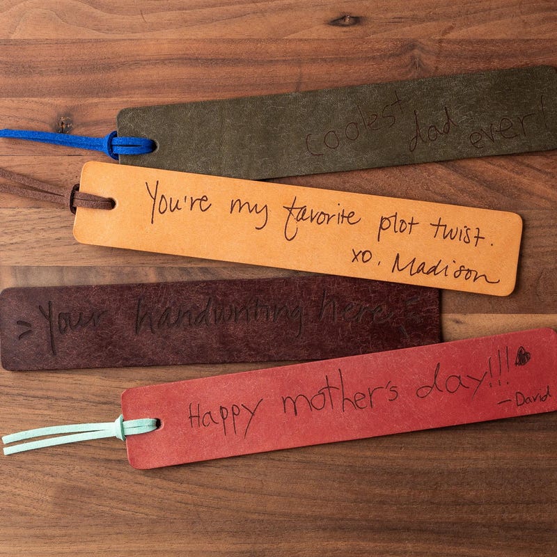 Leather Bookmark - Etsy