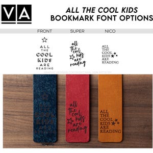 All the Cool Kids Leather Bookmark (custom Leather Bookmark ...