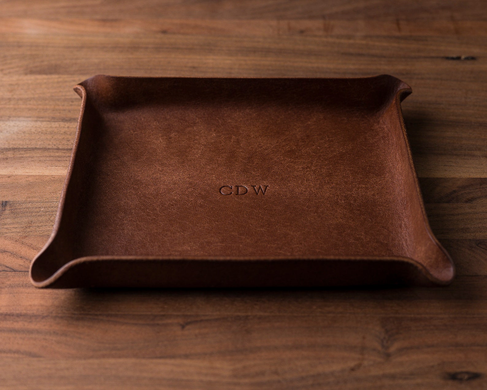 Monogrammed Leather Catchall groomsmen Gift Personalized - Etsy