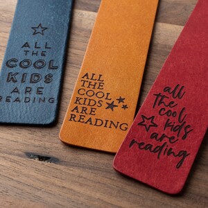 All the Cool Kids Leather Bookmark (custom Leather Bookmark ...
