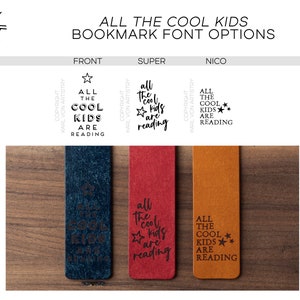 All the Cool Kids Leather Bookmark custom Leather Bookmark ...