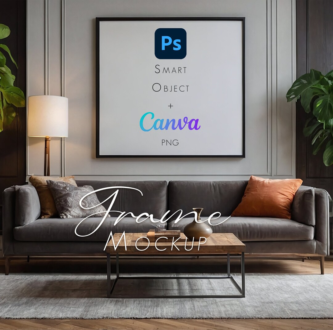 Shadow Overlay, Square Picture Frame Mockup, Photoshop Smart Object ...