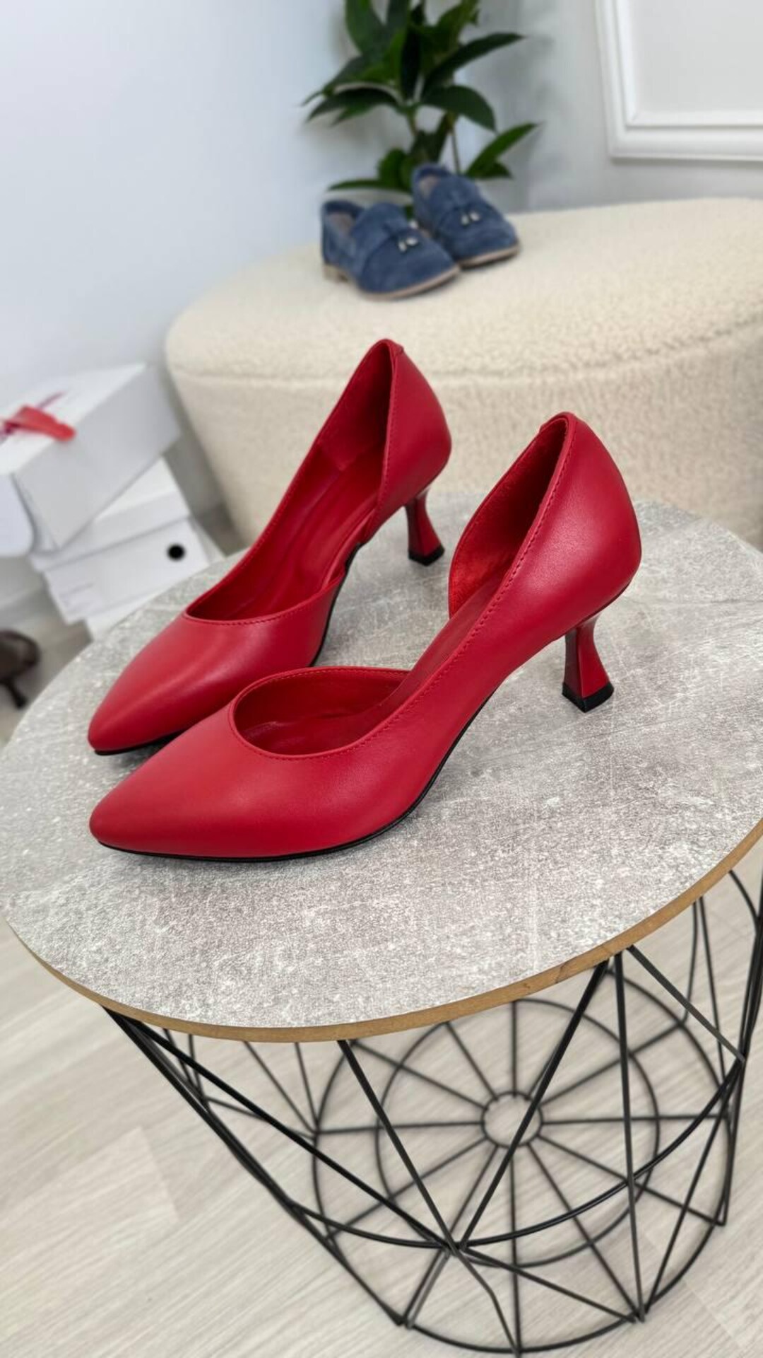 Handmade Red Leather High Heels: Elegant Stiletto Bridal Pumps - Etsy