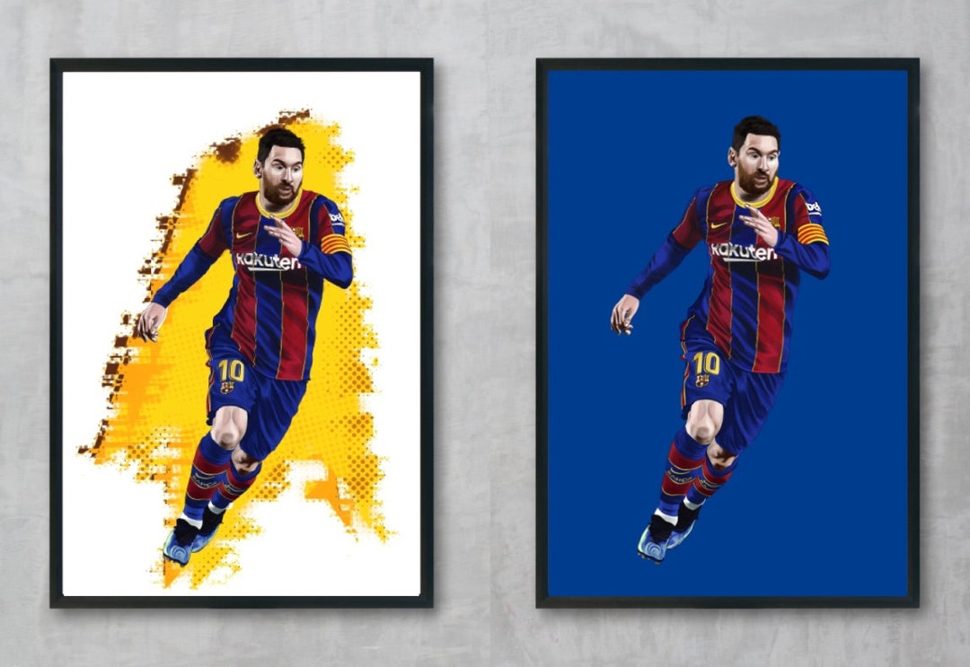 Football Player Digital Illustrations - 2 Colorful Posters - Etsy