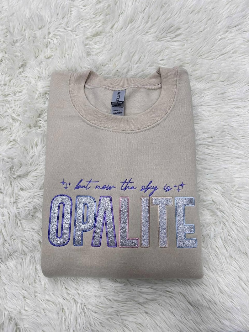 Comfort Colors® Embroidered Opalite Shimmer Crewneck. but Now the Sky ...