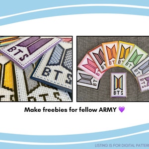 BTS Logo Photocard Cross Stitch Pattern | PDF Instant Download - Etsy