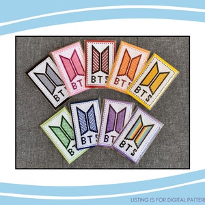 BTS Logo Photocard Cross Stitch Pattern | PDF Instant Download - Etsy