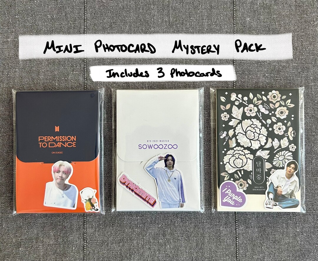 OFFICIAL Mini Photocard Mystery Pack BTS Mini Photocards - Etsy