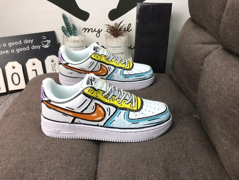 Custom Air Force 1 Custom Nike Shoes Custom Sneakers Graffiti Design ...