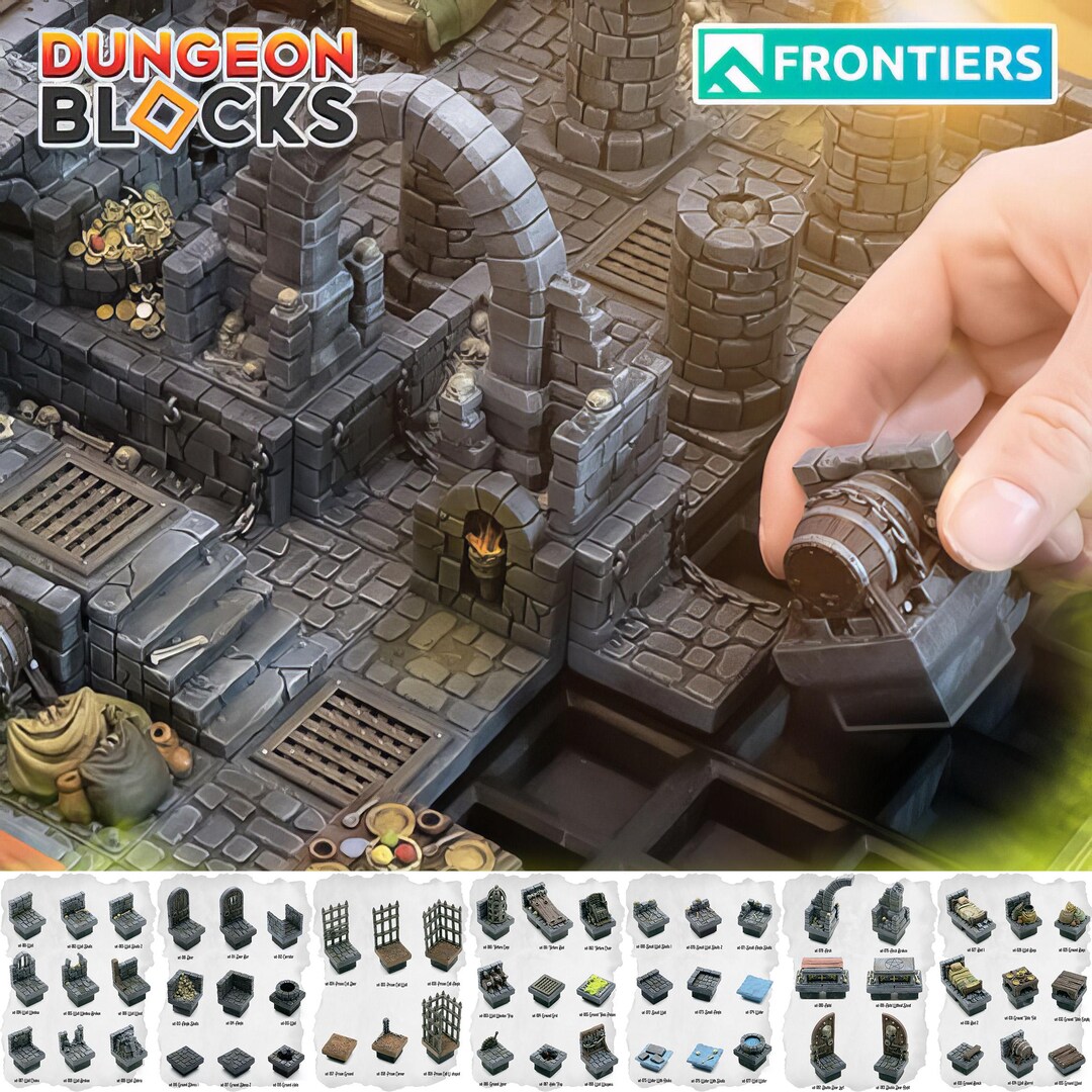Modular Dungeon Terrain Tiles, Customizable Dungeon Elements, Dungeons ...