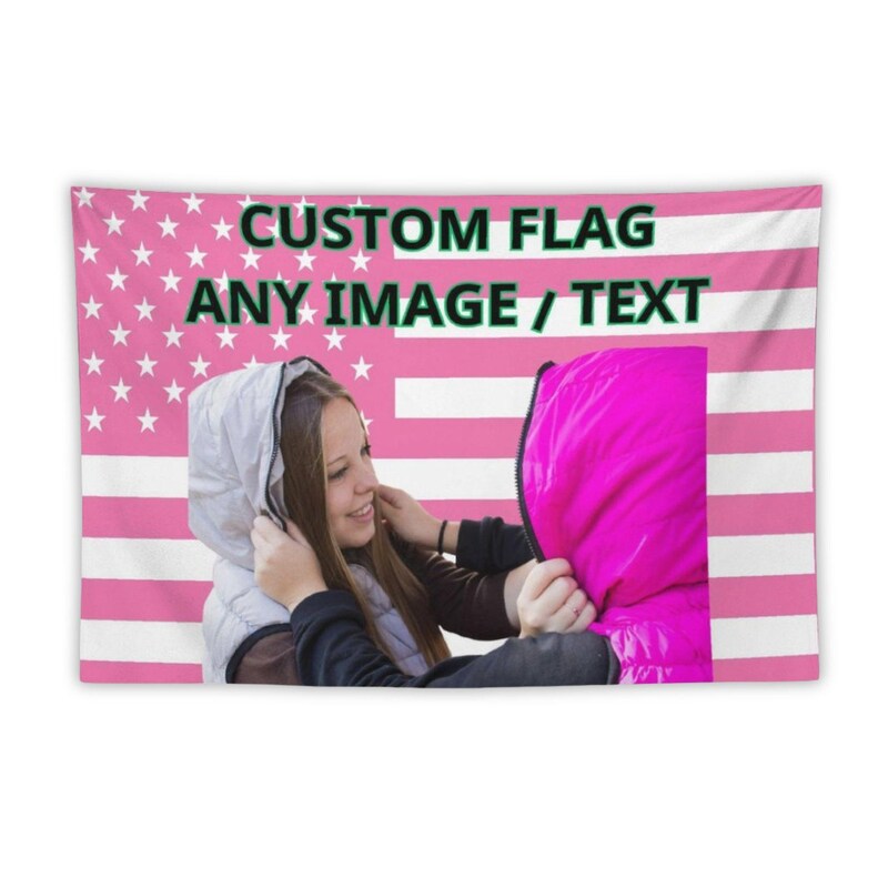Pink Custom American Flag - Etsy