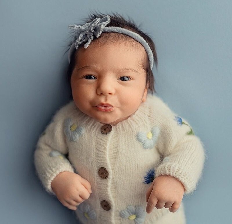 Embroidered Alpaca Wool Baby Set for Newborn Photoshoot - Etsy