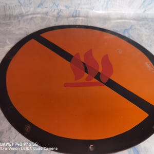 Vintage Enamel No Fire Sign, Industrial Decor (12.6 Inch) - Etsy