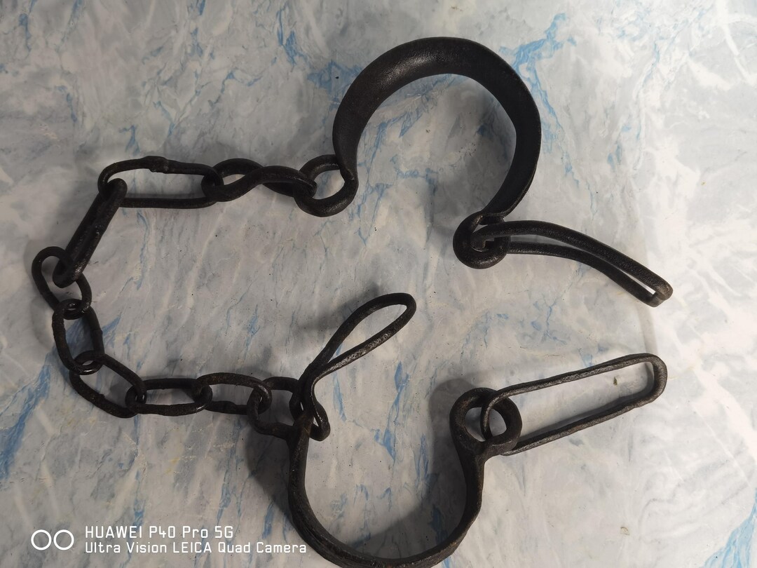 Antique Hand Forged Iron Shackles, Rusty Farmhouse Decor - Etsy