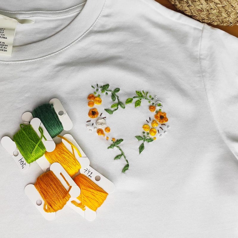 Embroidery Tshirt - Etsy