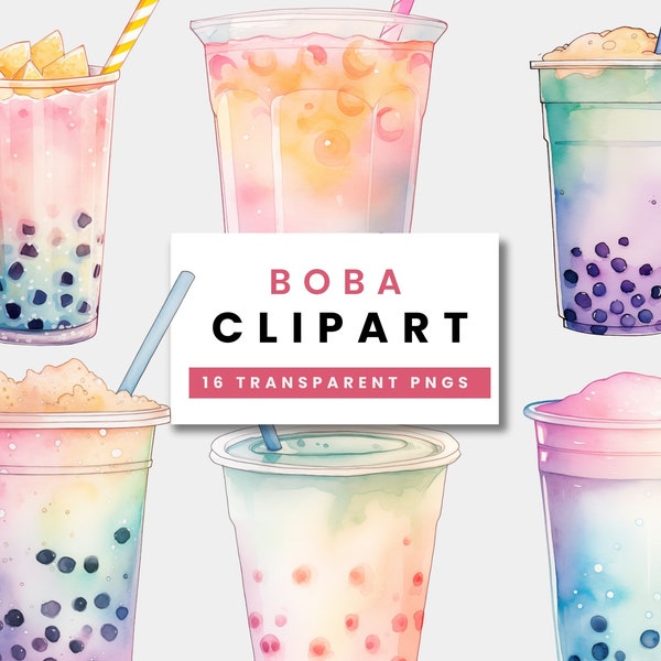 Taro Bubble Tea Clipart - Etsy