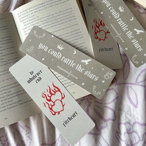 TOG Inspired Bookmarks - to Whatever End Fireheart - You Could Rattle ...