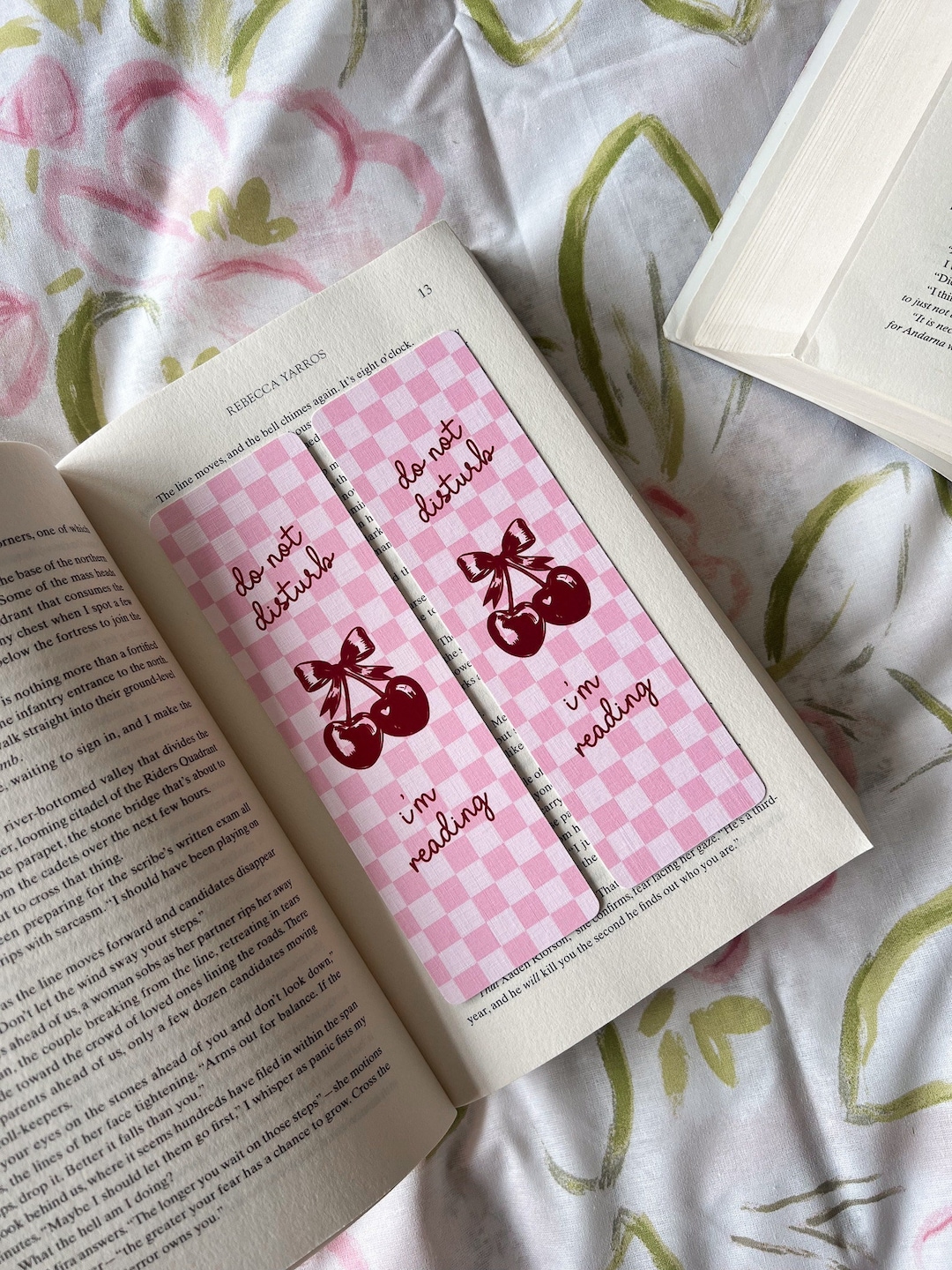 Do Not Disturb, I'm Reading - Bookmark - Cherry & Checkered - Girly - Etsy