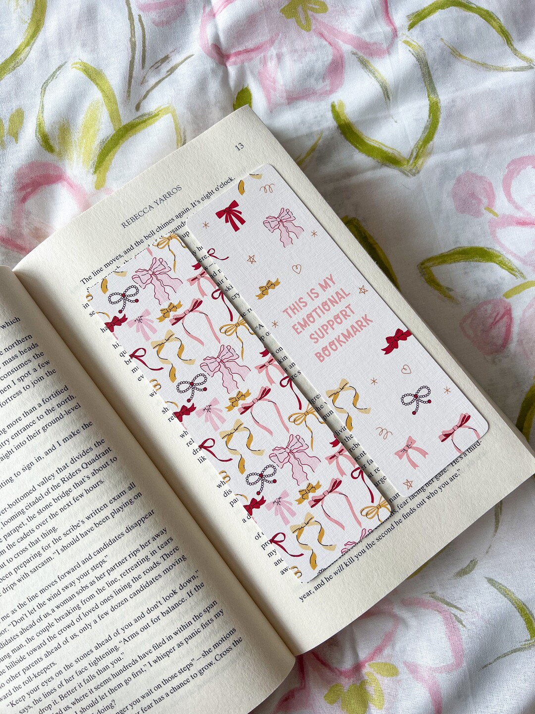 Bows + Emotional Support Bookmark - Girly and Coquette Style - Cute Duo ...