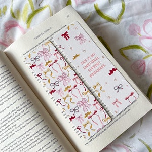 Bows + Emotional Support Bookmark - Girly and Coquette Style - Cute Duo ...