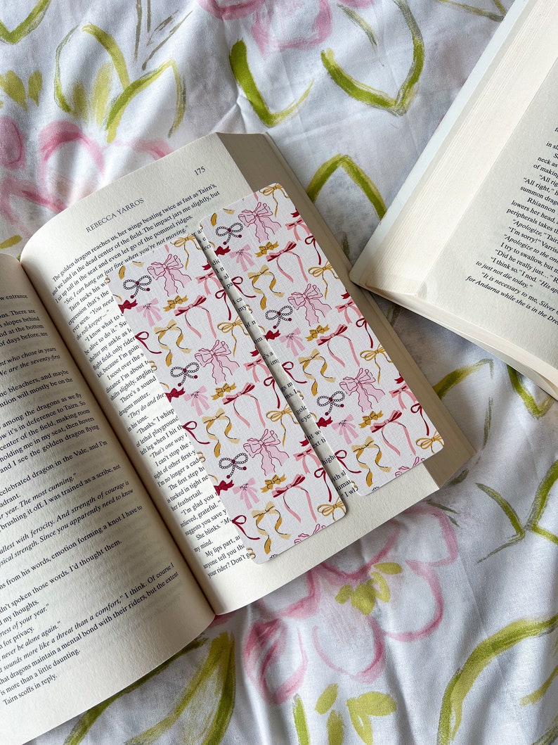 Bows + Emotional Support Bookmark - Girly and Coquette Style - Cute Duo ...