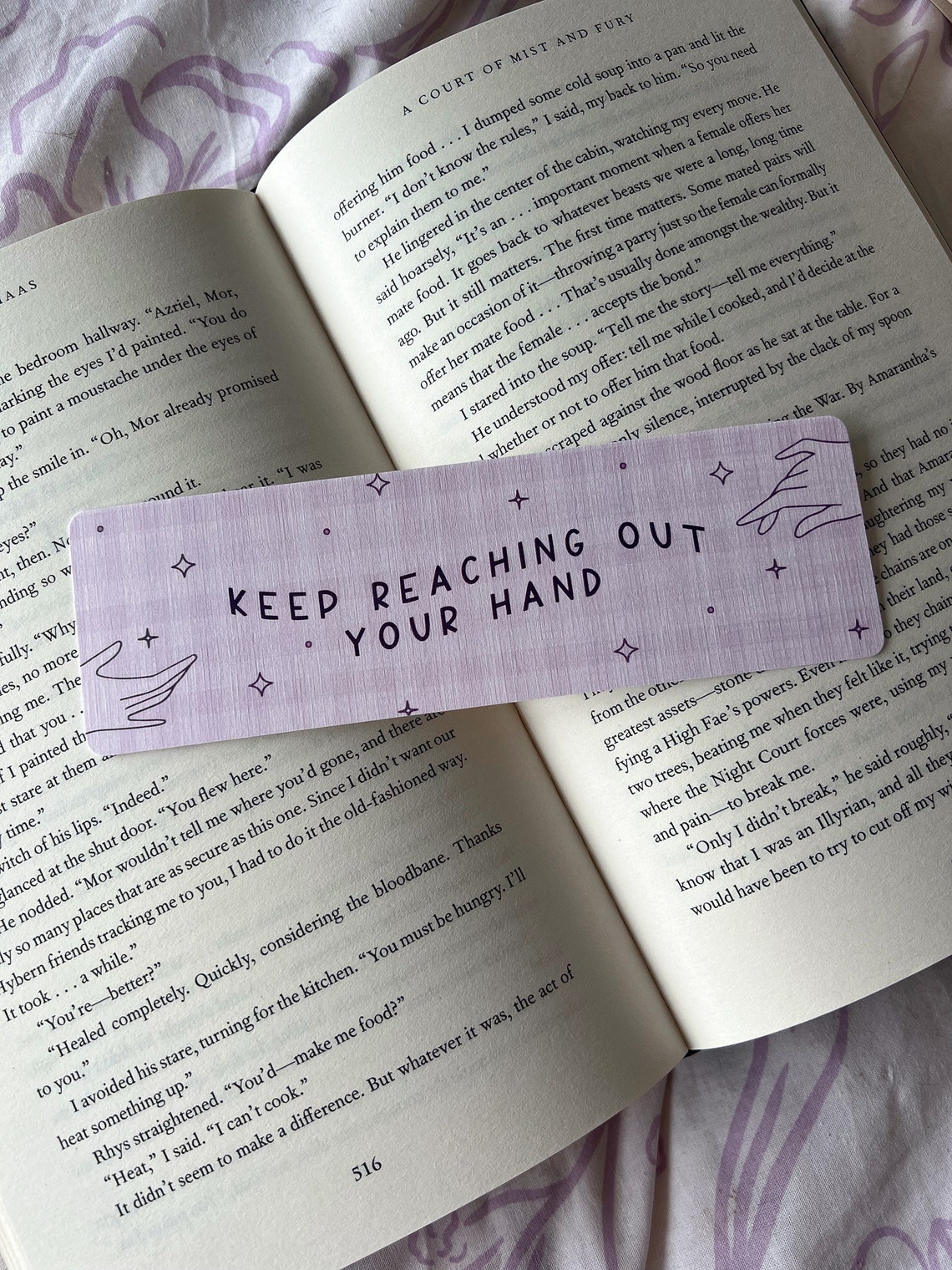 ACOTAR Bookmark - to the Stars Who Listen - Keep Reaching Out Your Hand ...