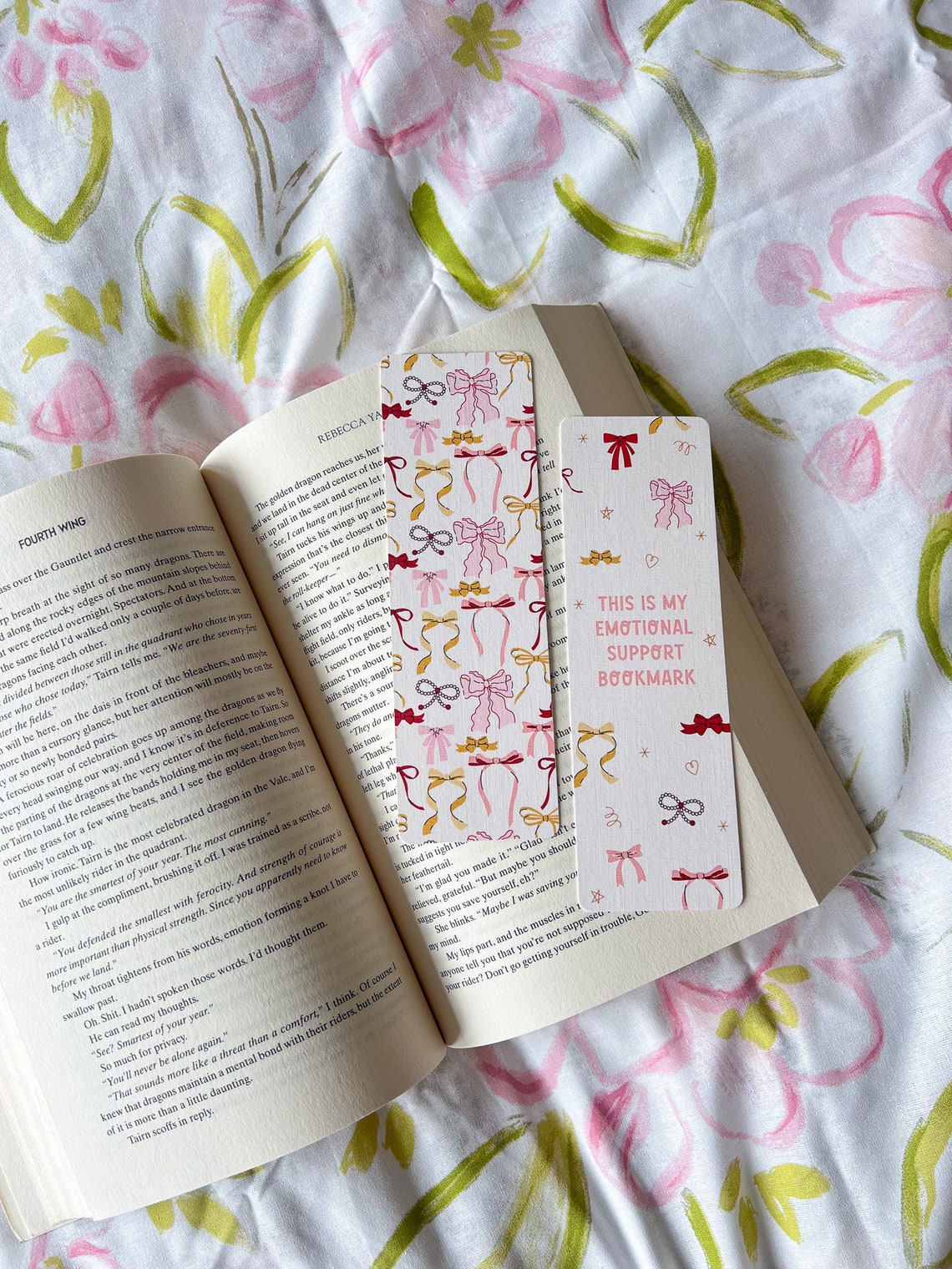 Bows + Emotional Support Bookmark - Girly and Coquette Style - Cute Duo ...