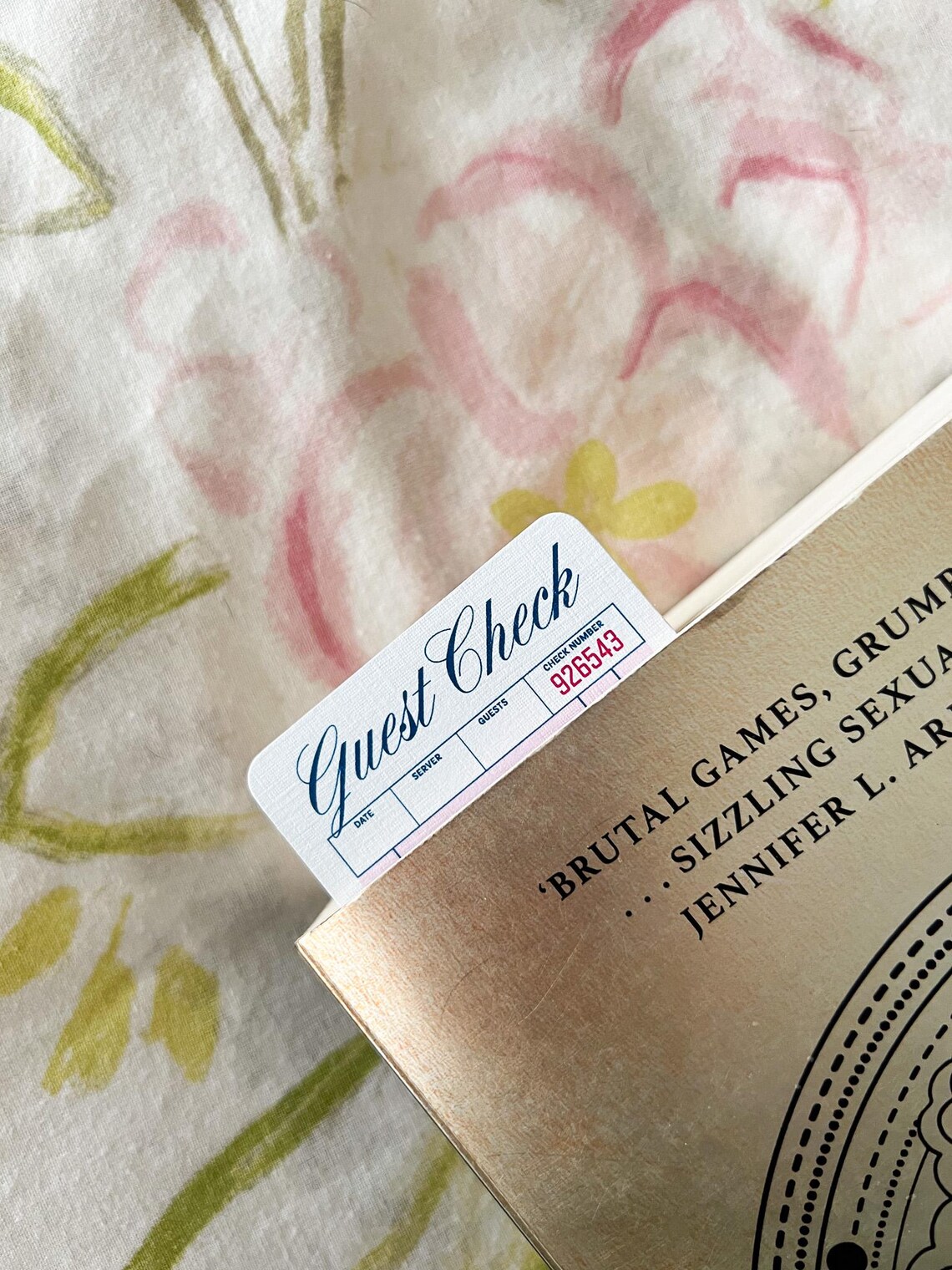 Do It for the Plot Bookmark - Pink or Blue - Guest Check Aesthetic - Etsy