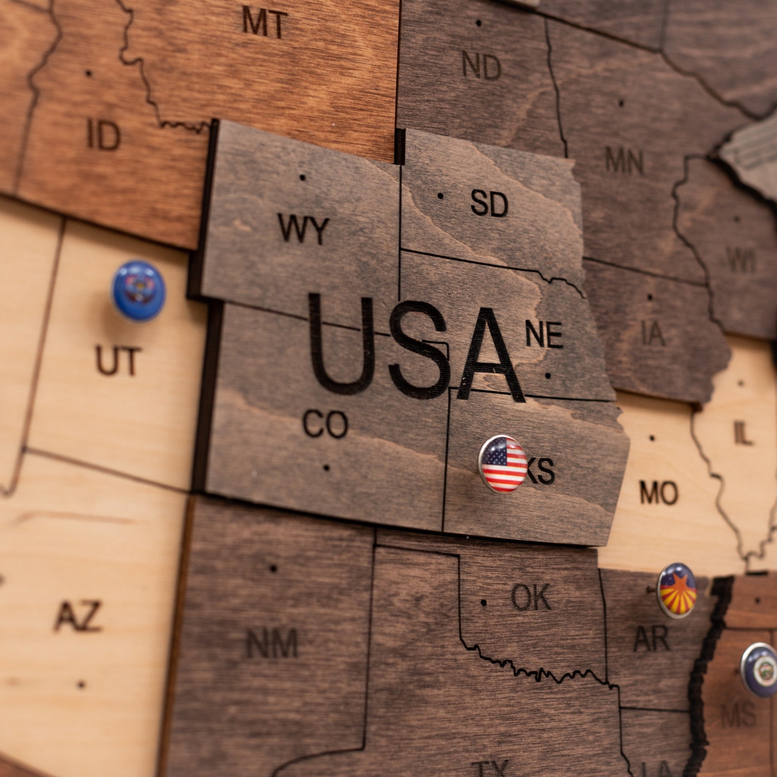 Country Flags Push Pins for World Map Mark Places You Have Visited or ...