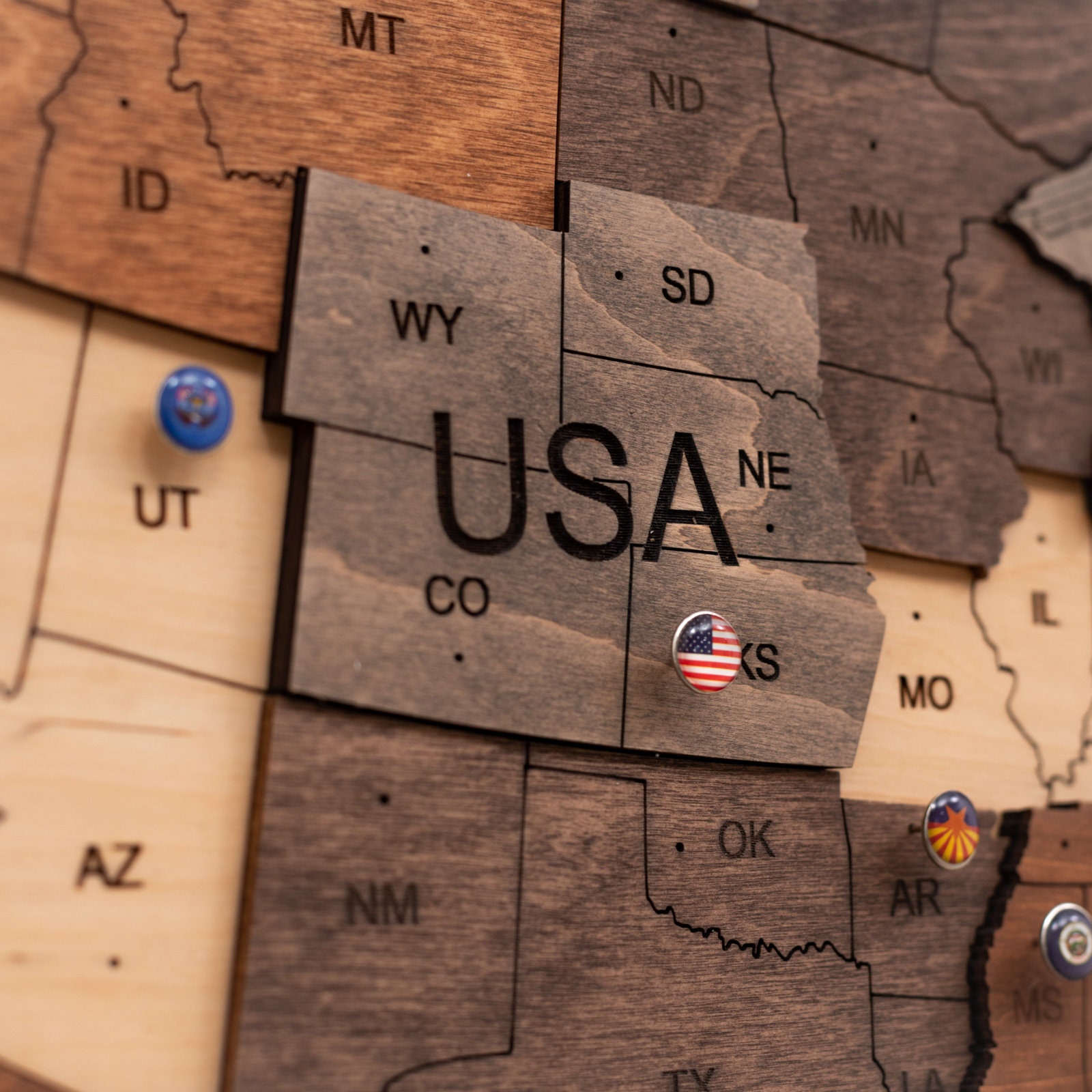 Country Flags Push Pins for World Map Mark Places You Have Visited or ...