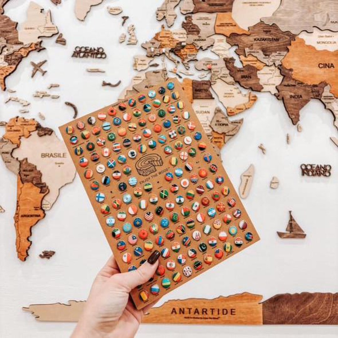 Country Flags Push Pins for World Map - Mark Places You Have Visited or ...