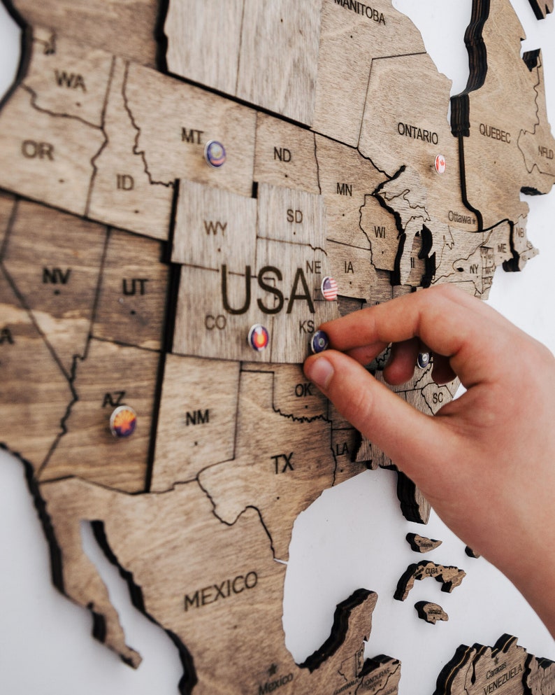 Country Flags Push Pins for World Map Mark Places You Have Visited or ...
