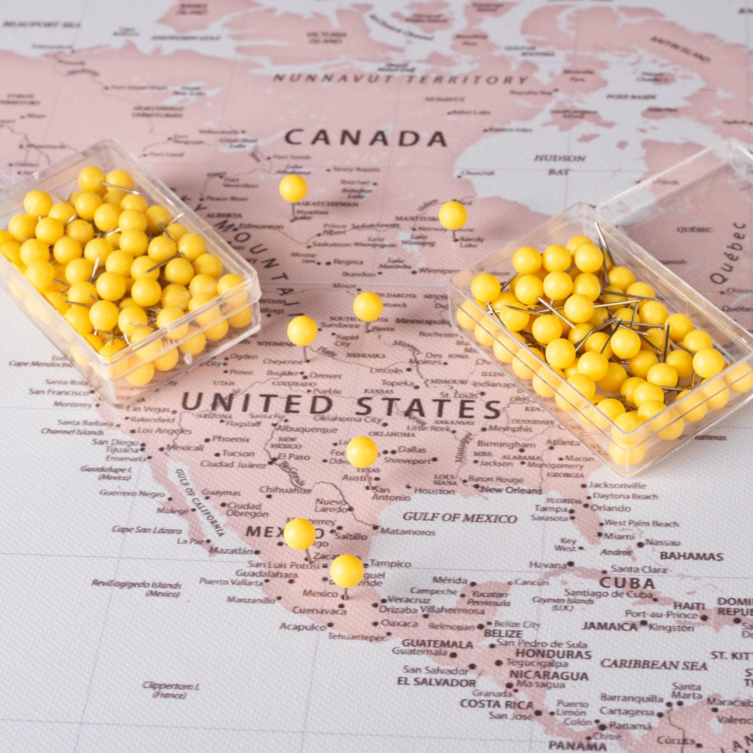Colorful Map Pins Track Your Travels in Style - Etsy