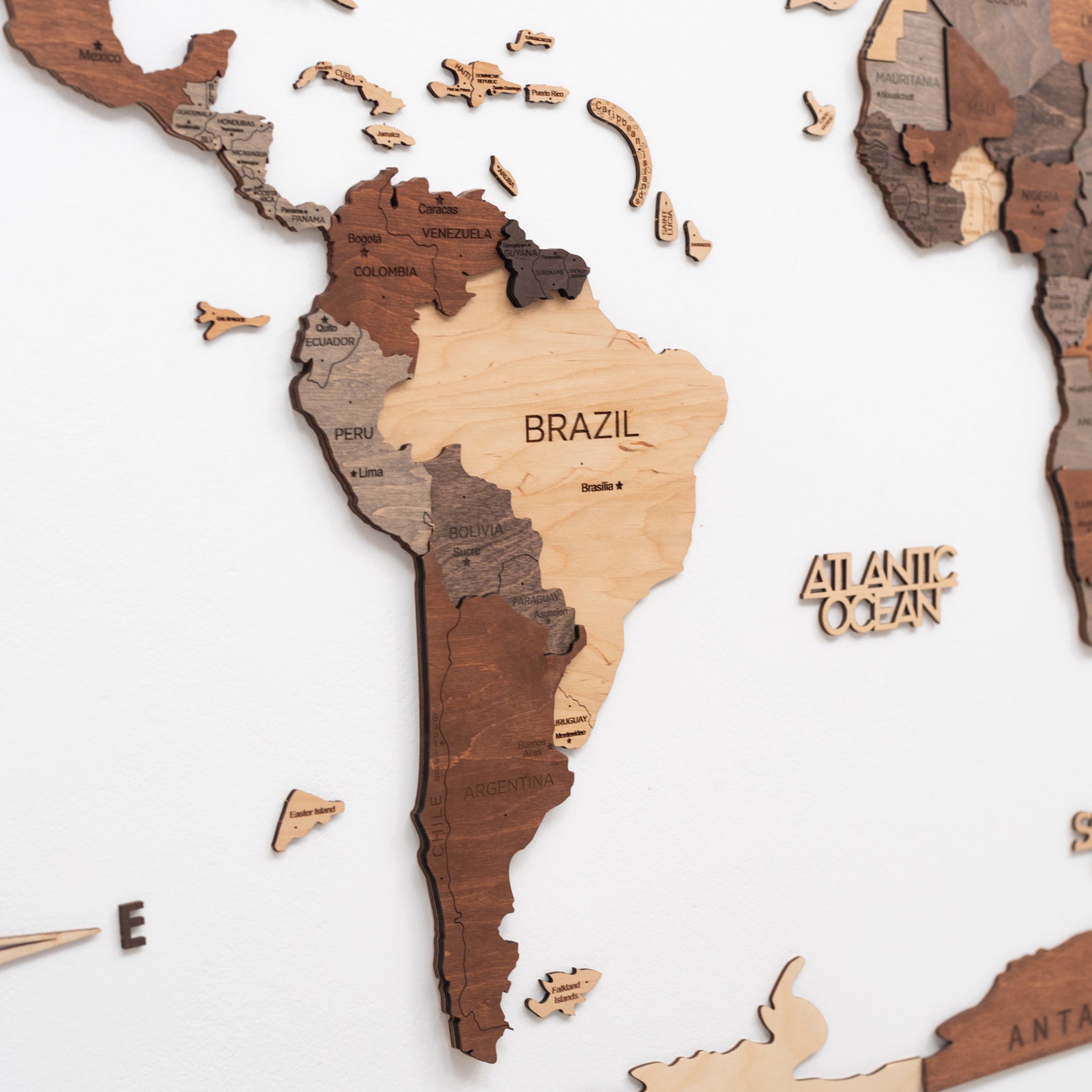 World Map Wall Art, Travel Map With Pins, Wall Decor for Home ...