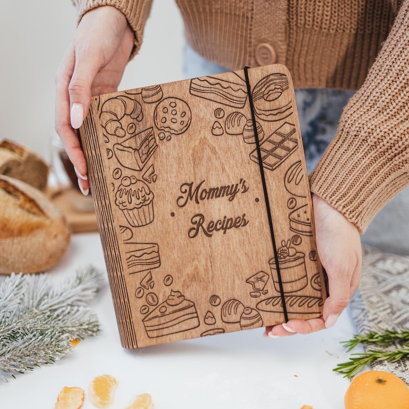 Wood Cover Cook Books - Etsy