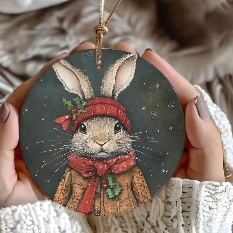 Bunny Ornament - Etsy