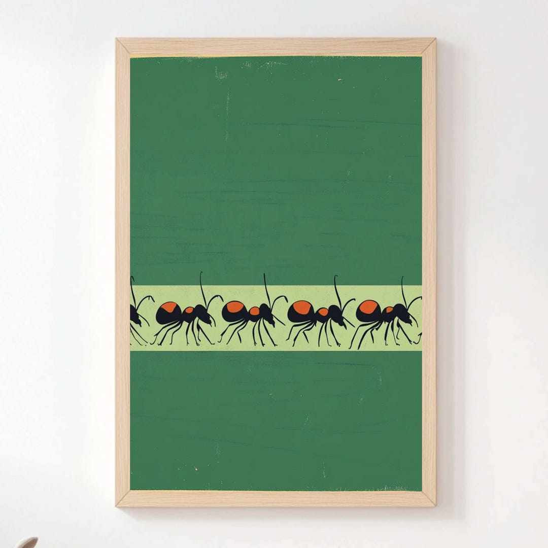 Marching Ants Wall Art, Whimsical Ant Print, Bug Nursery Decor, Insect ...