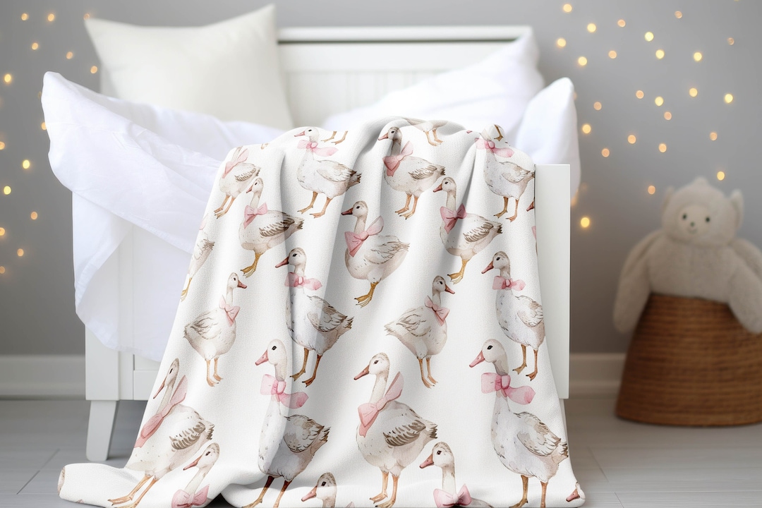 Goose Baby Blanket Geese Bow Blanket Farm Baby New Baby Gift Duck ...
