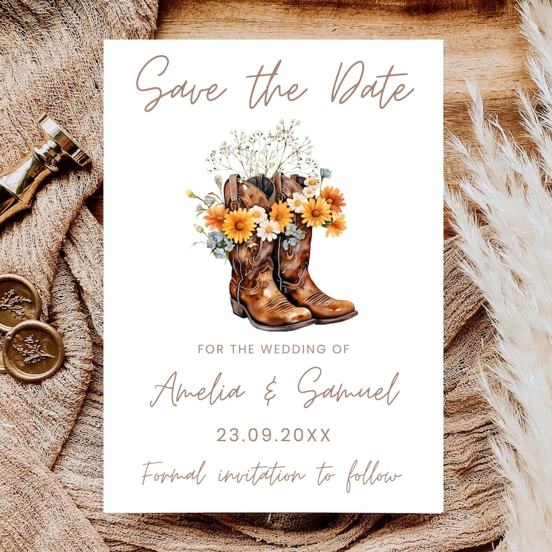 Rustic Save the Date - Etsy