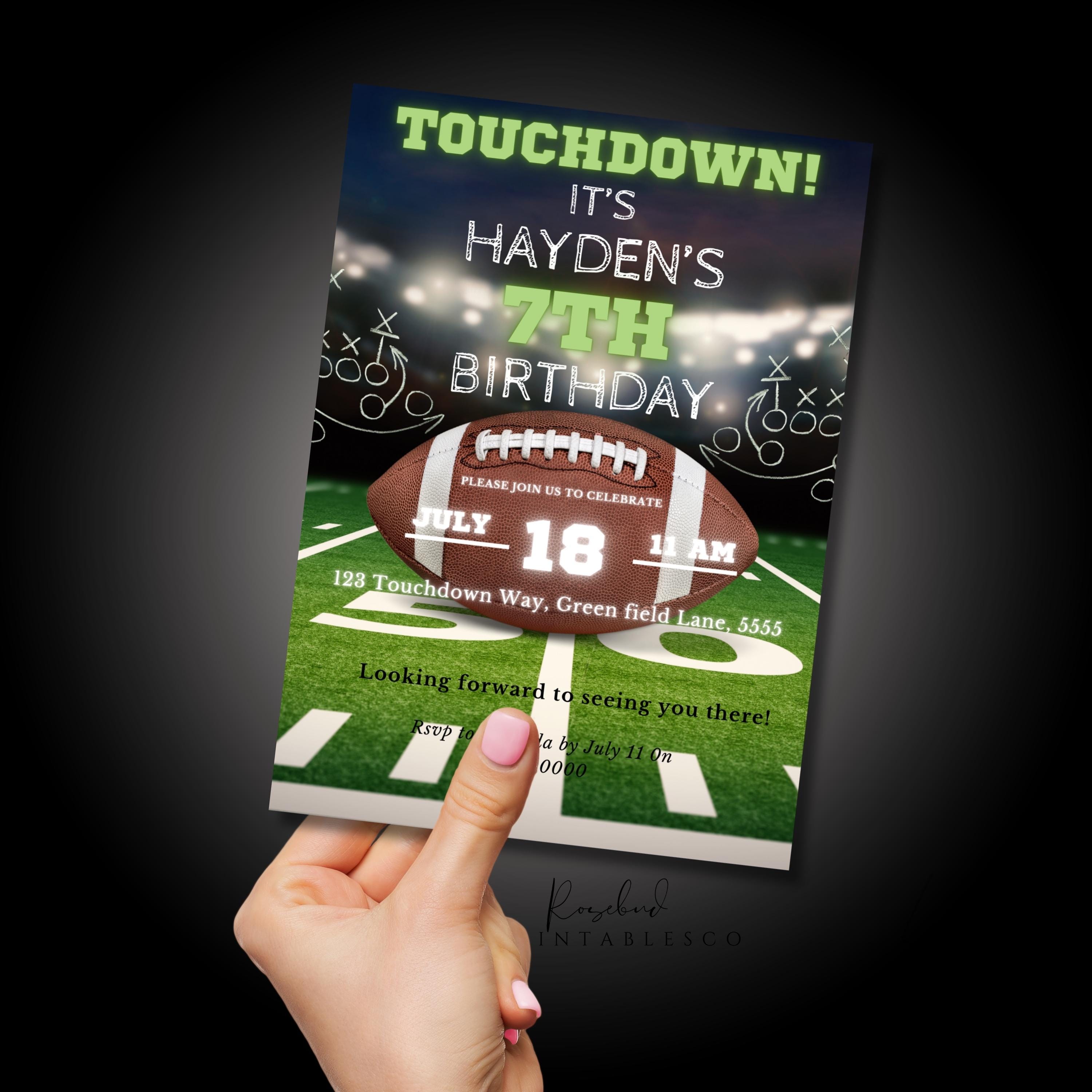Football Invitation Football Birthday Invitation Sports Party Invite ...