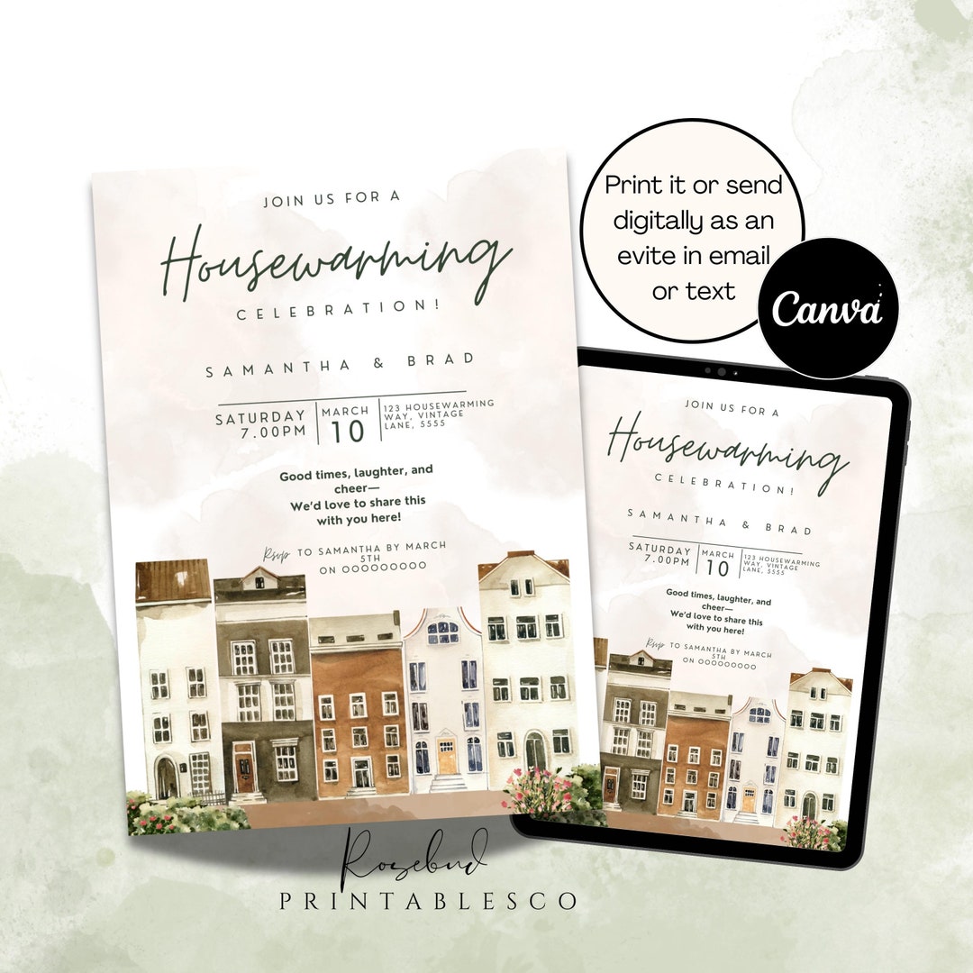 Editable House Warming Invitation, House Warming Party Modern ...