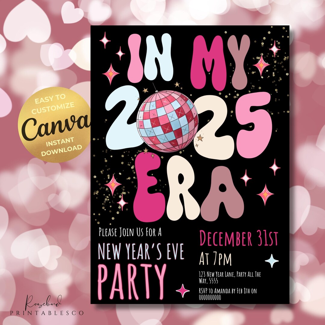 In My 2025 Era, New Years Eve Invite, End of Year Party, Eras Party ...