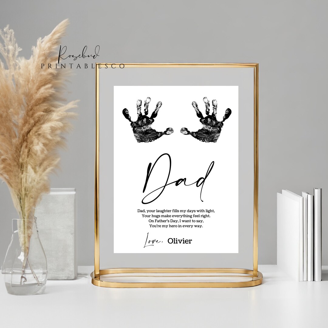 Father's Day Handprint Personalized Keepsake for Dad Gift for Dad ...