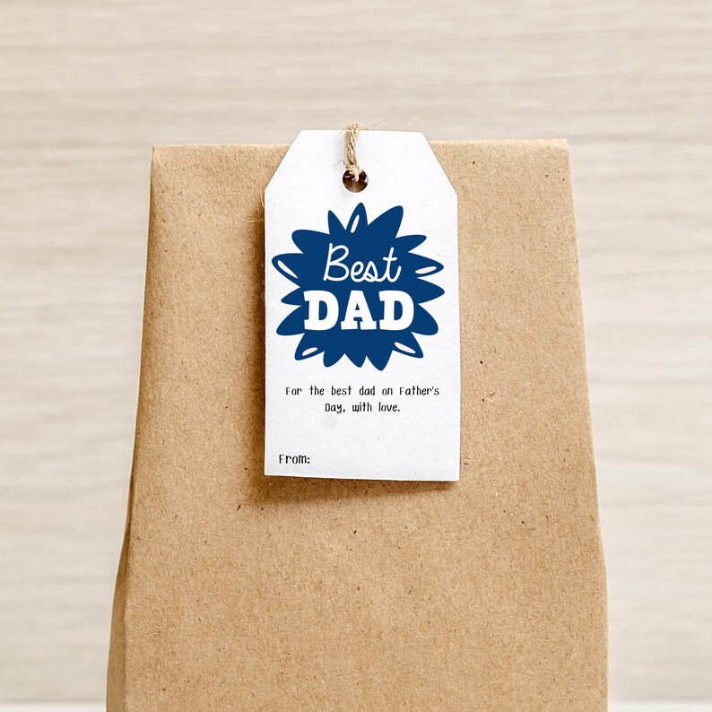 Father's Day Gift Tag Printable Modern Minimalist Favor Tag for Dad ...
